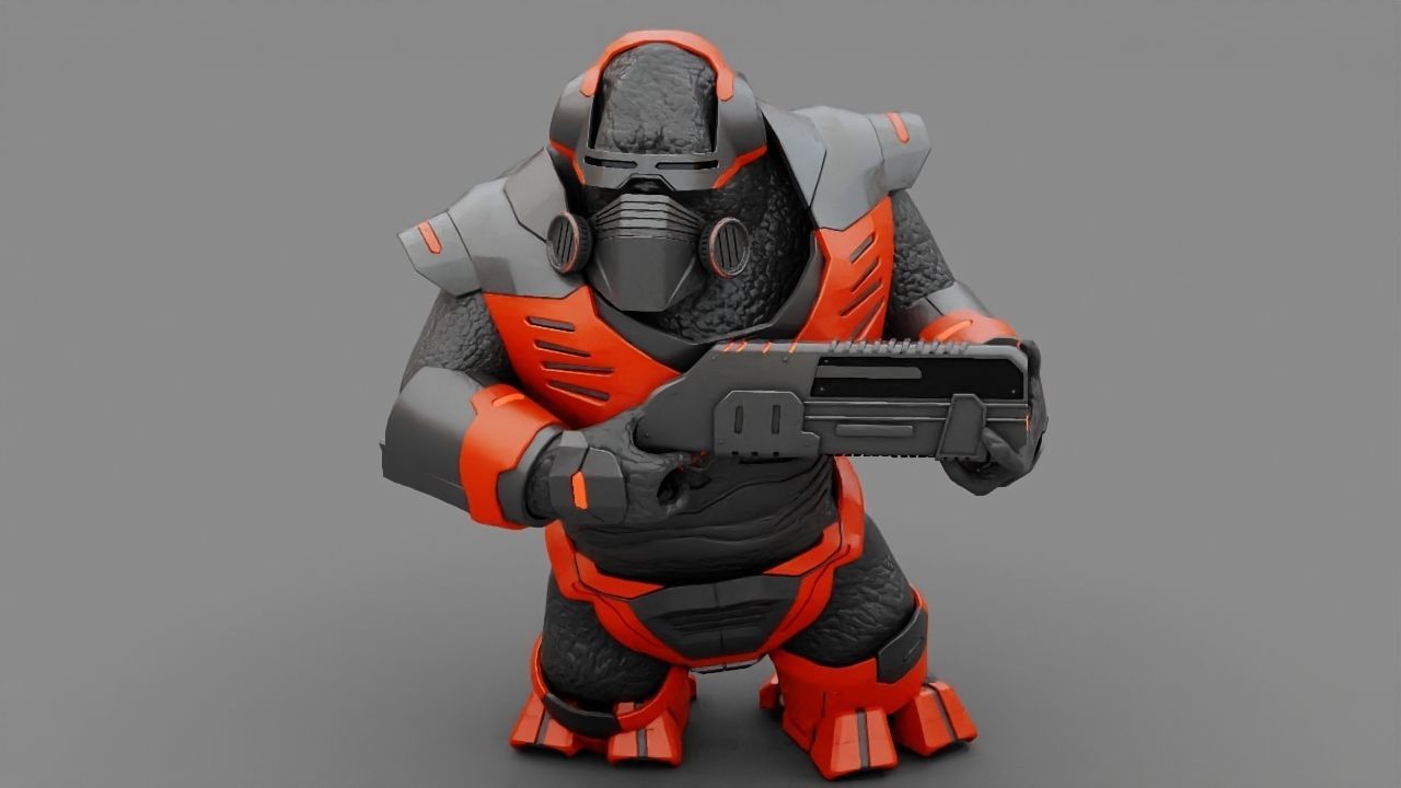 ALIEN TROOPER rigged - animated character 3D model animated rigged ...