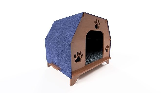 Wooden cat house 3D model | CGTrader