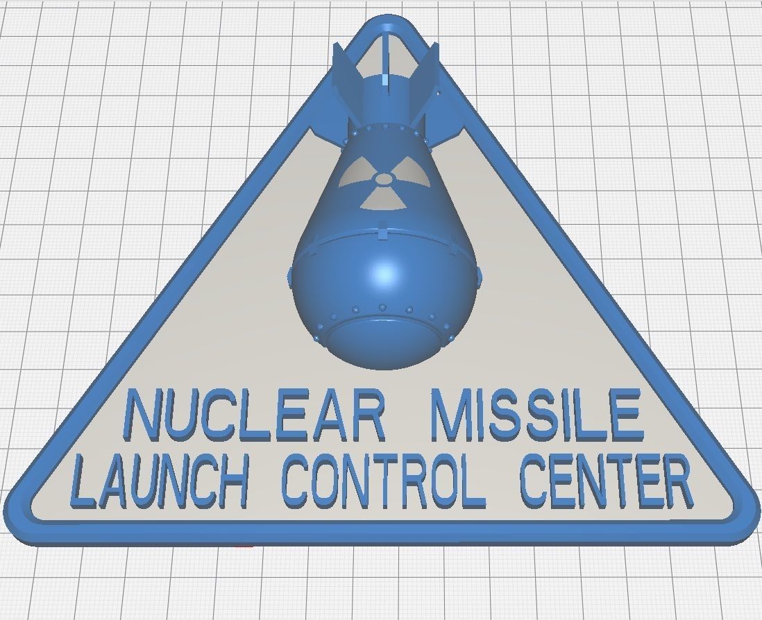 Nuclear warning 3D sign 3D model 3D printable | CGTrader