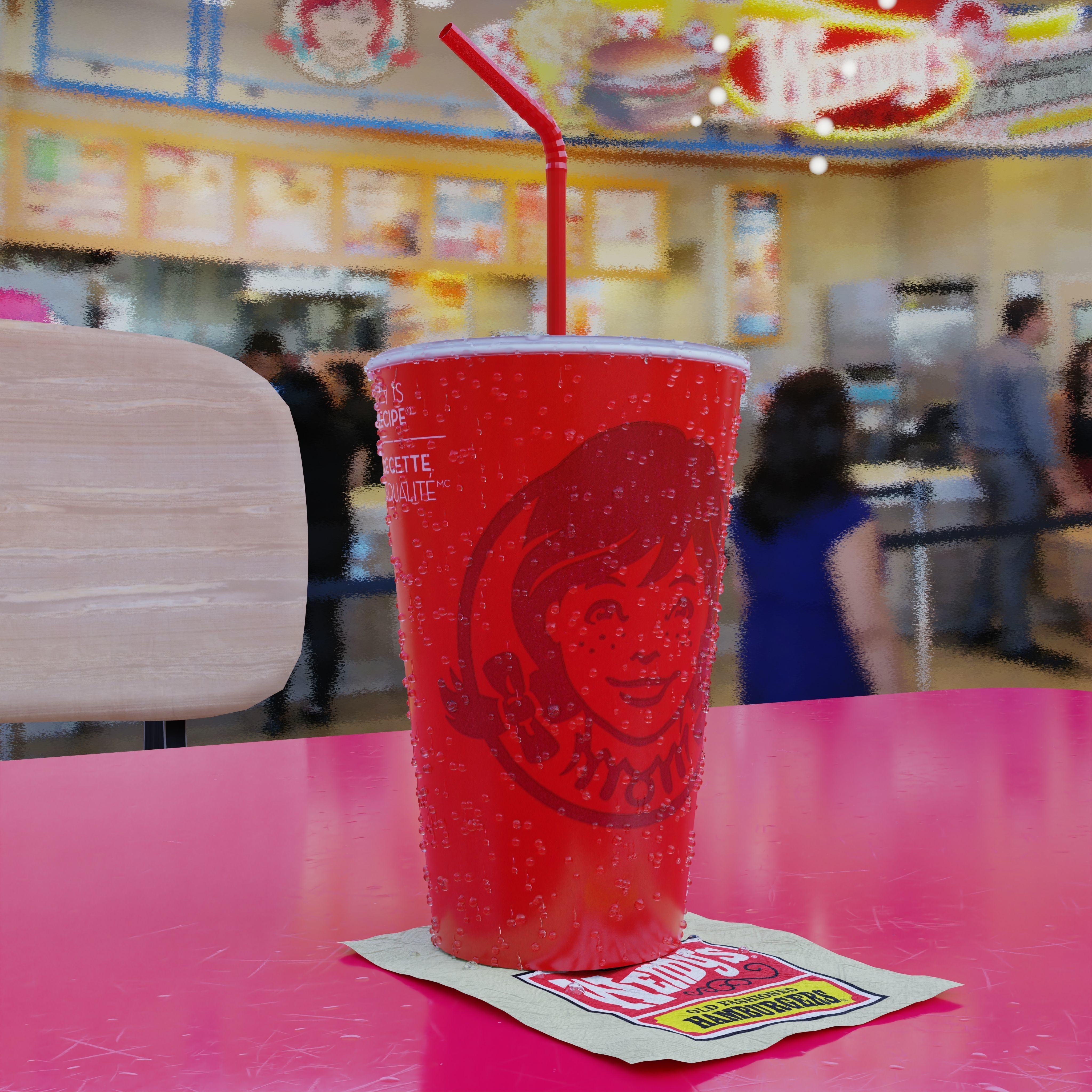 3D model Wendys Cup Photorealistic PBR VR / AR / low-poly | CGTrader