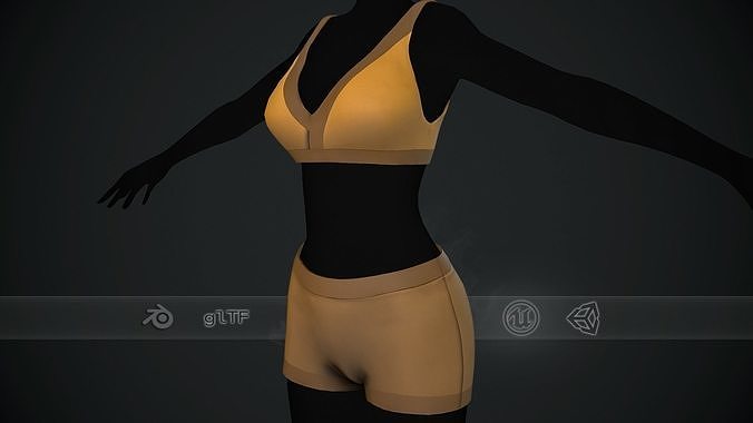 3D model Brown Bra and Underwear VR / AR / low-poly | CGTrader