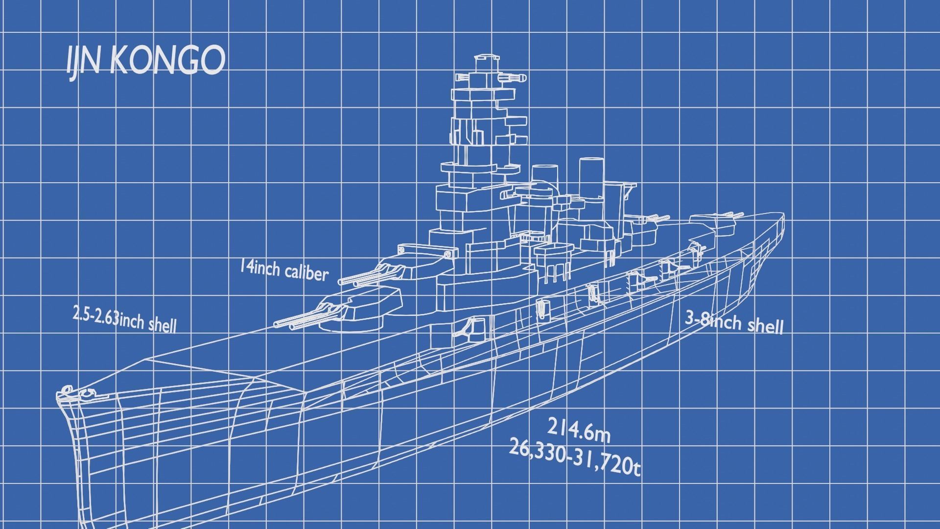 Lowpoly IJN Kongo free 3D model | CGTrader