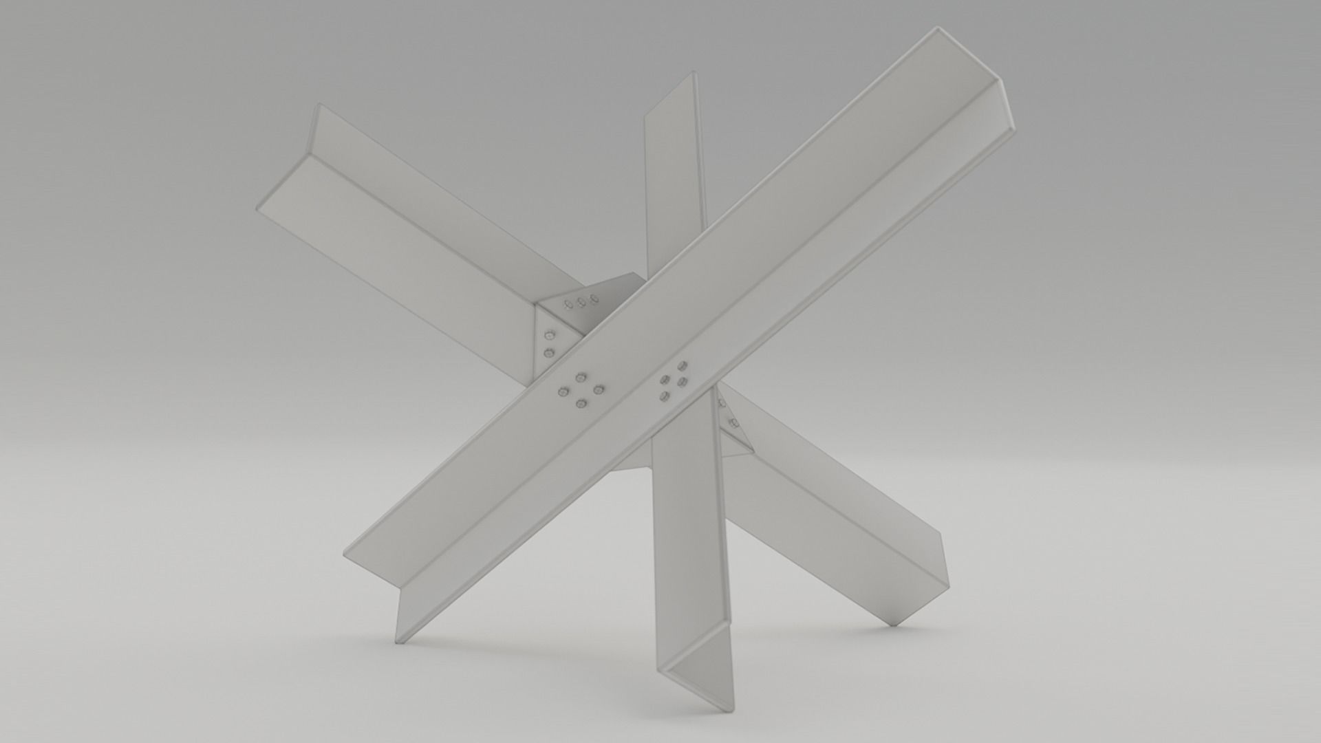 3D model 5 Hedgehogs Ant-tank - Low Poly VR / AR / low-poly | CGTrader