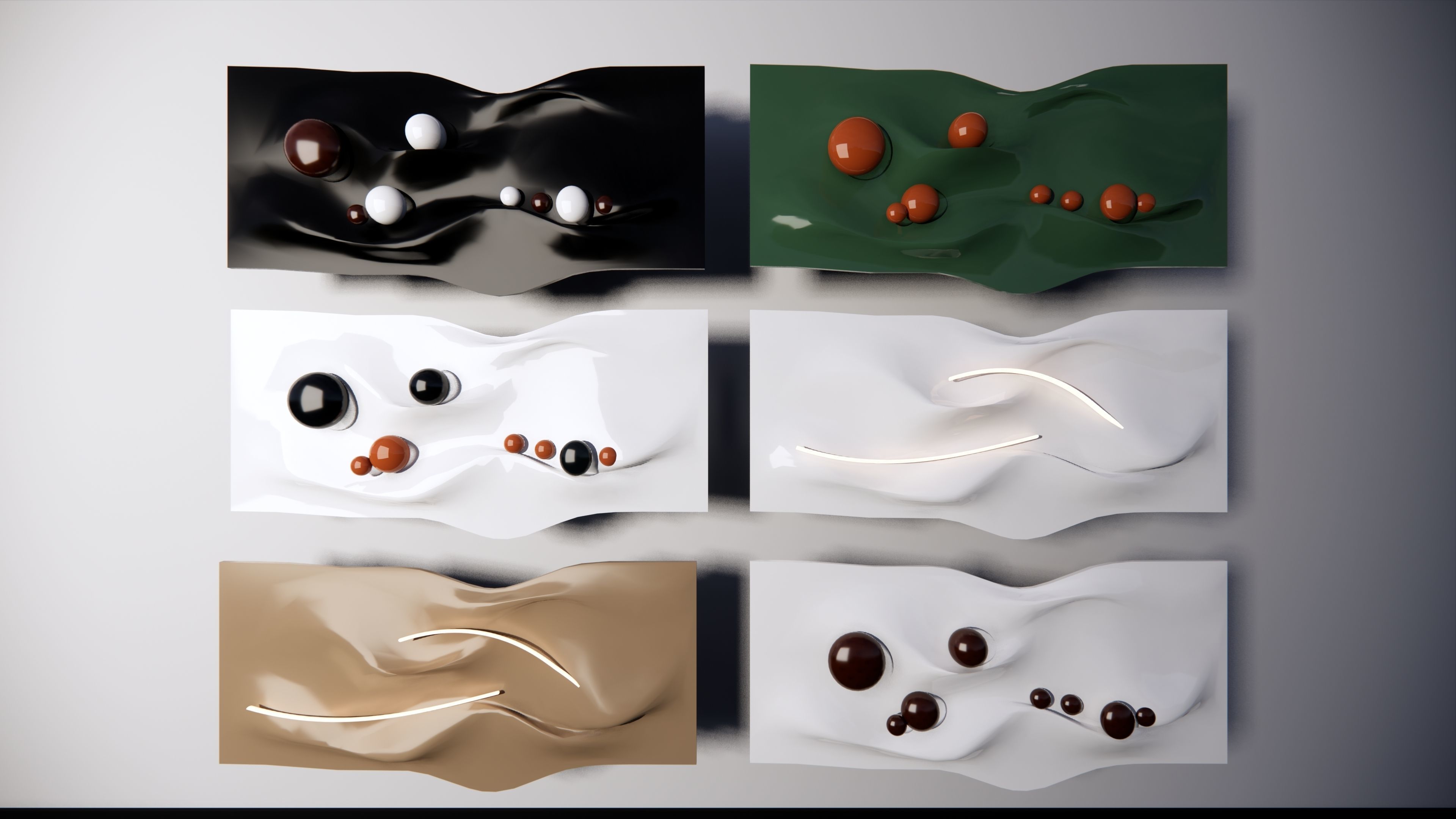 Modern abstract wall hanging 3D model | CGTrader