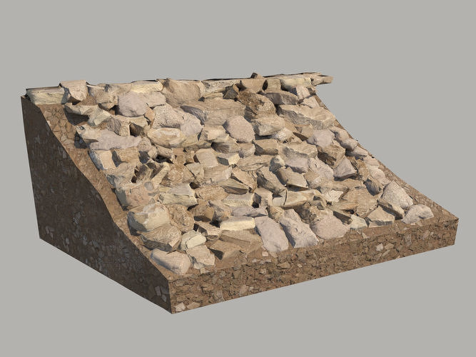 3D model Rocky slope VR / AR / low-poly | CGTrader