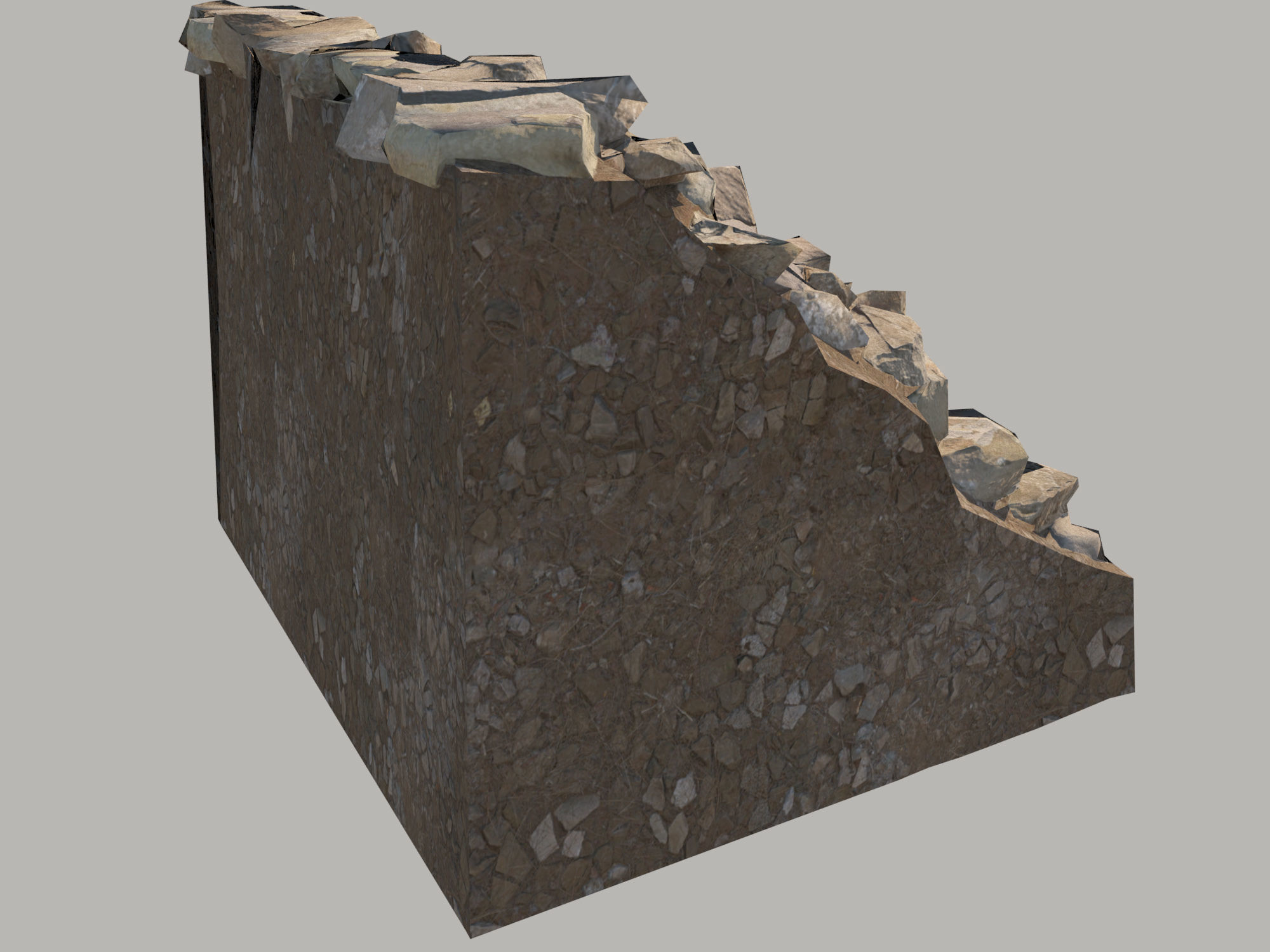 3D model Rocky slope VR / AR / low-poly | CGTrader