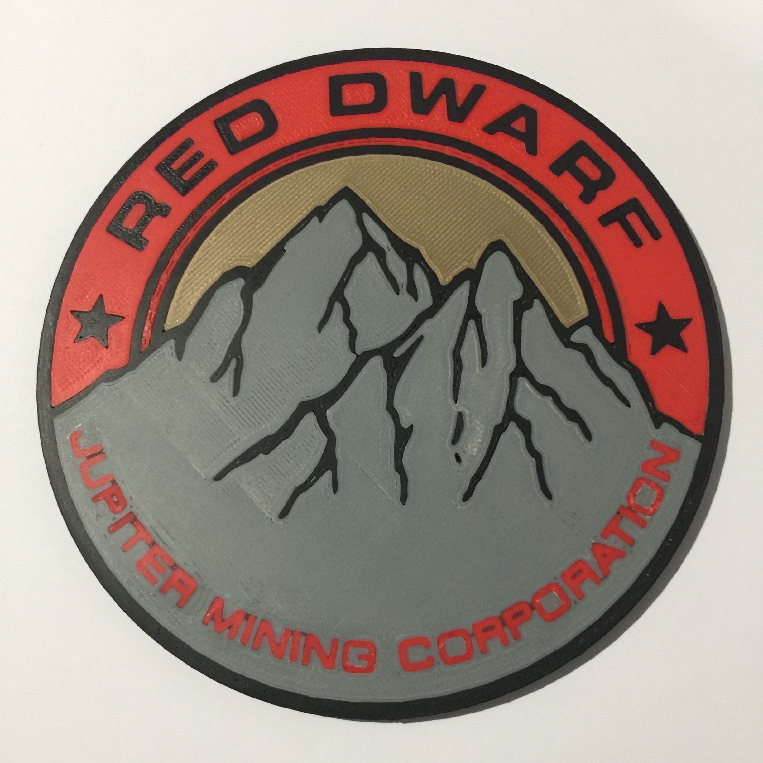 JMC Red Dwarf Uniform Patch Coaster 3D model 3D printable | CGTrader