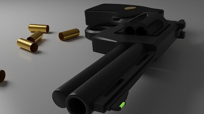 3D model python revolver with bullets VR / AR / low-poly | CGTrader