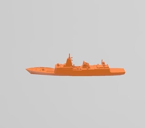 Near-future 054B-class frigate wargame miniature 3D model 3D printable | CGTrader