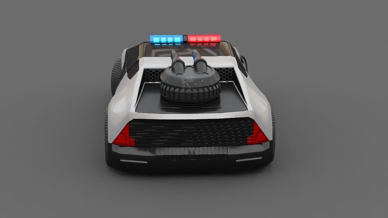 sci-fi Police car 3D model | CGTrader