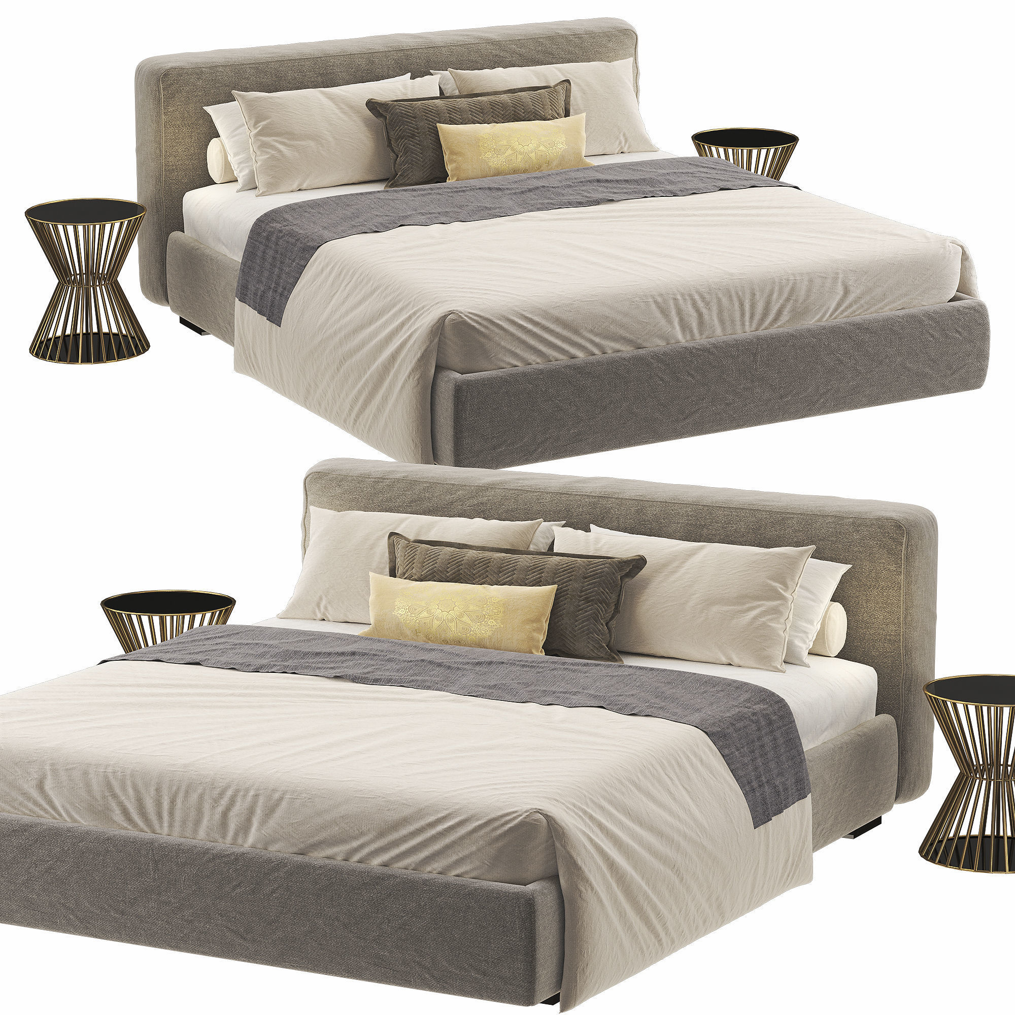 RH Modena Bed 3D model | CGTrader