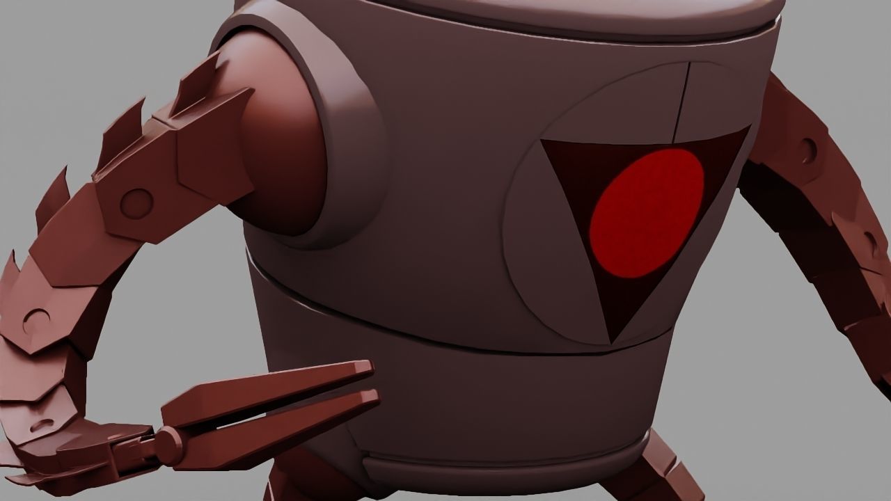 PIXAR VILLAIN ROBOT rigged - animated character 3D model animated ...