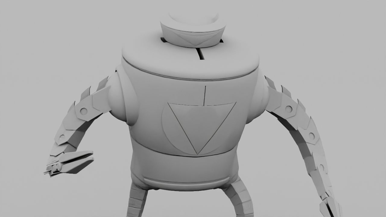PIXAR VILLAIN ROBOT rigged - animated character 3D model animated ...