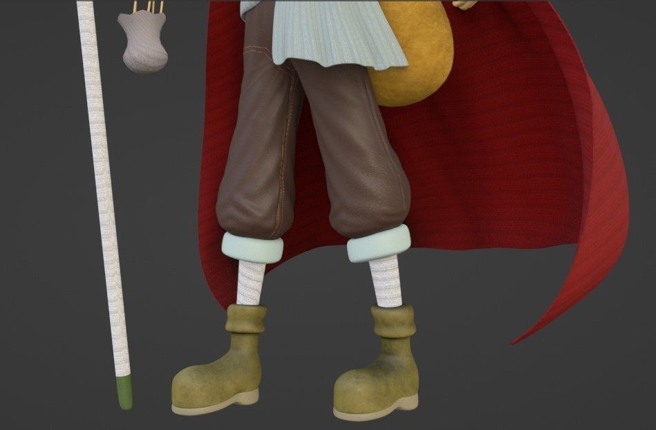 Sogeking One Piece 3D model rigged | CGTrader