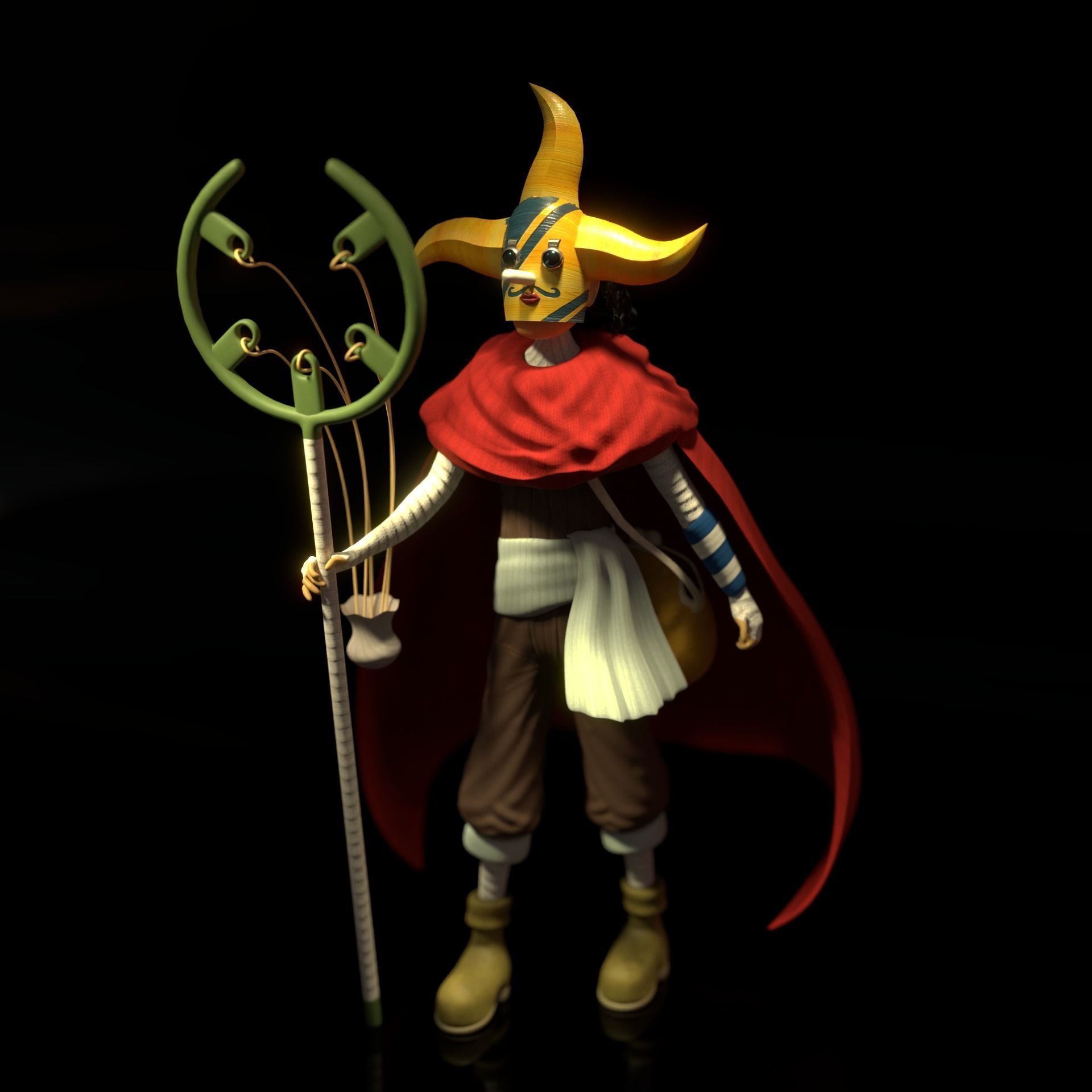 Sogeking One Piece 3D model rigged | CGTrader