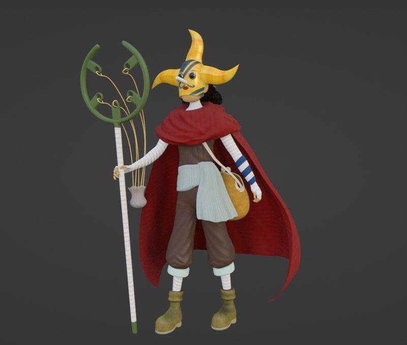 Sogeking One Piece 3D model rigged | CGTrader