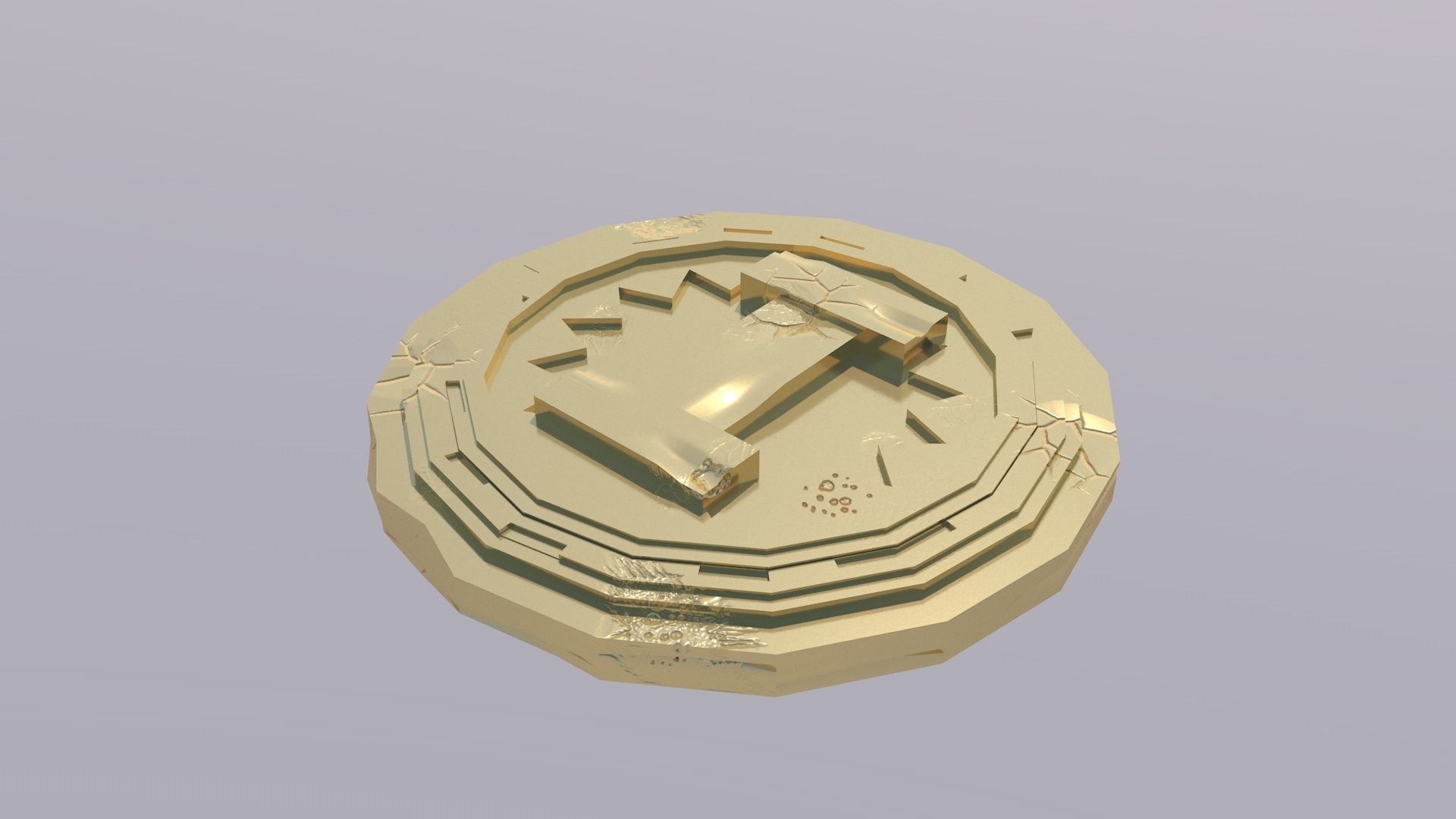 3D model Gold Coin Low-Poly Model VR / AR / low-poly | CGTrader