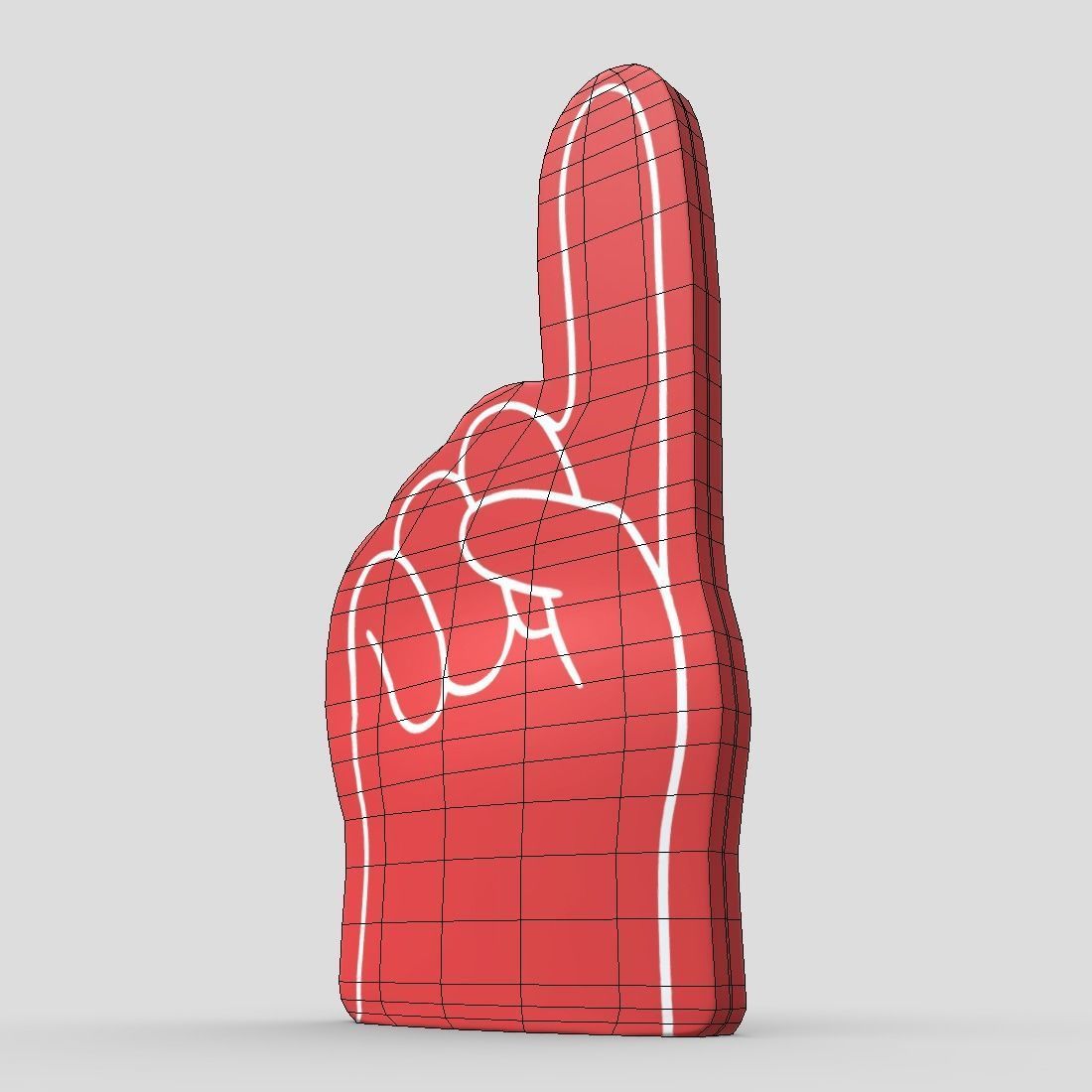 CC0 - Foam Finger free VR / AR / low-poly 3D model | CGTrader