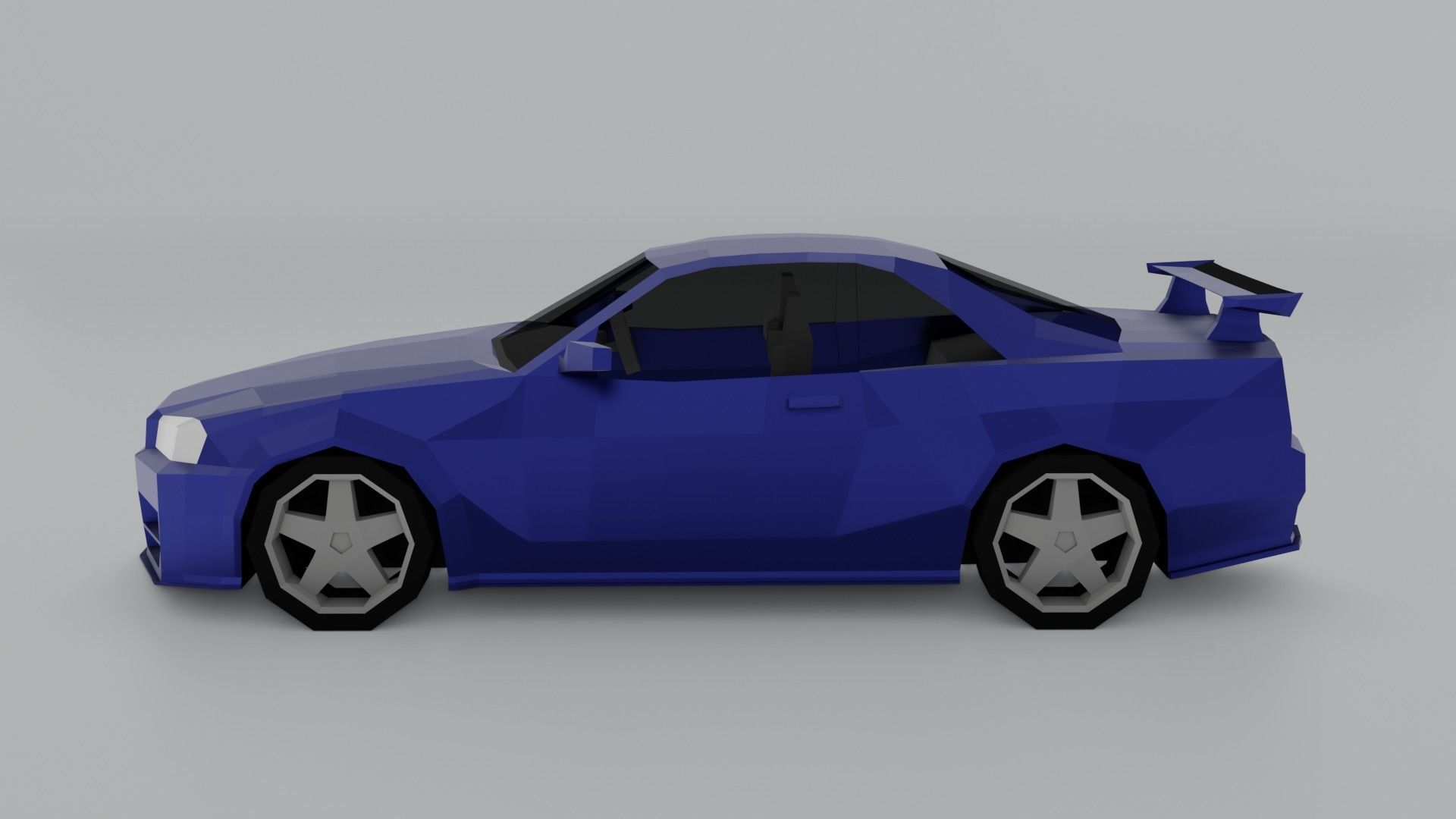 Nissan GTR R34 low poly free VR / AR / low-poly 3D model | CGTrader