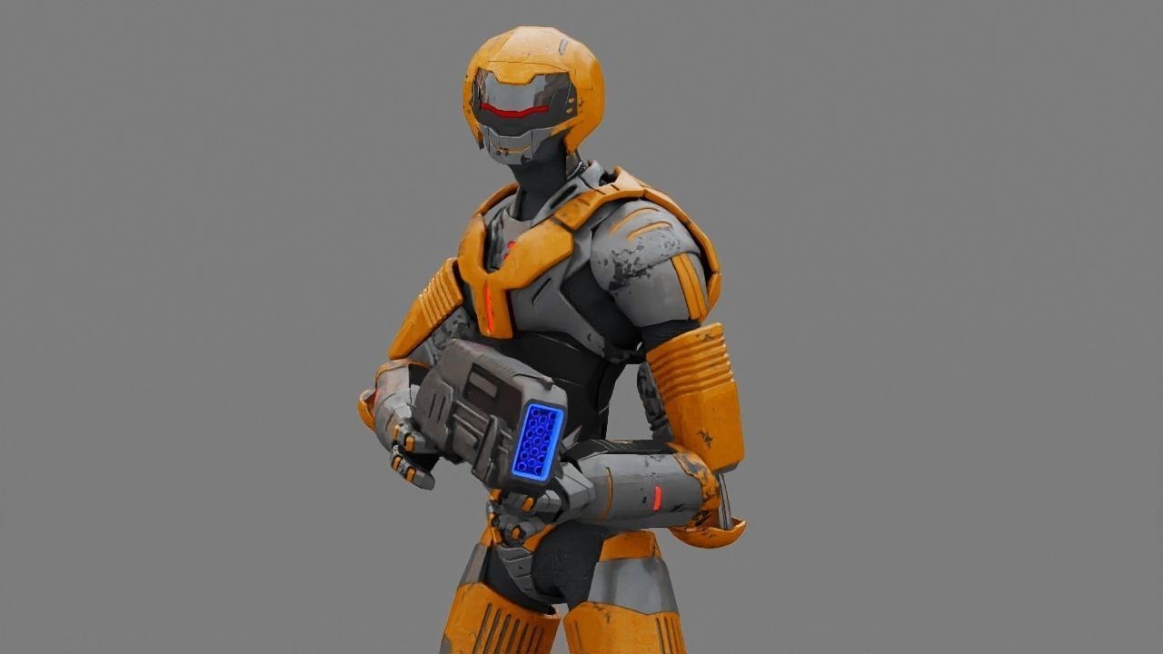 Alien Trooper rigged character 3D model rigged | CGTrader