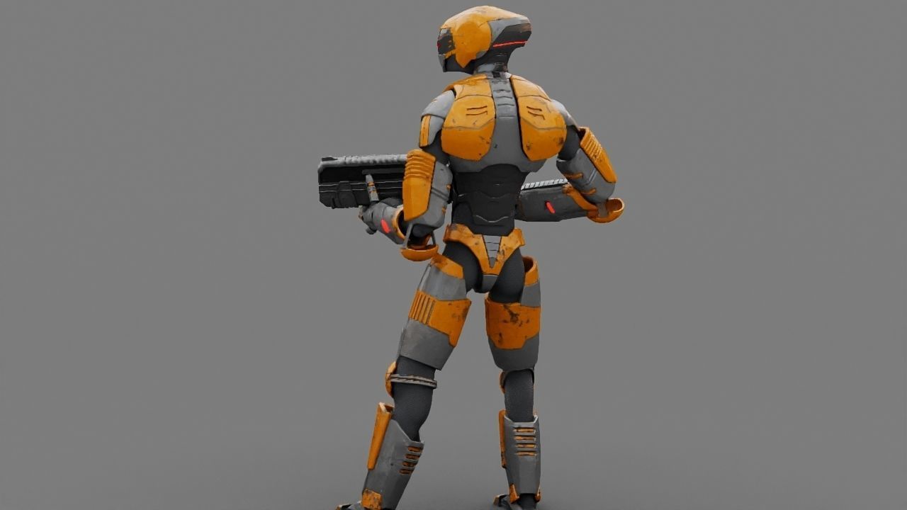 Alien Trooper rigged character 3D model rigged | CGTrader