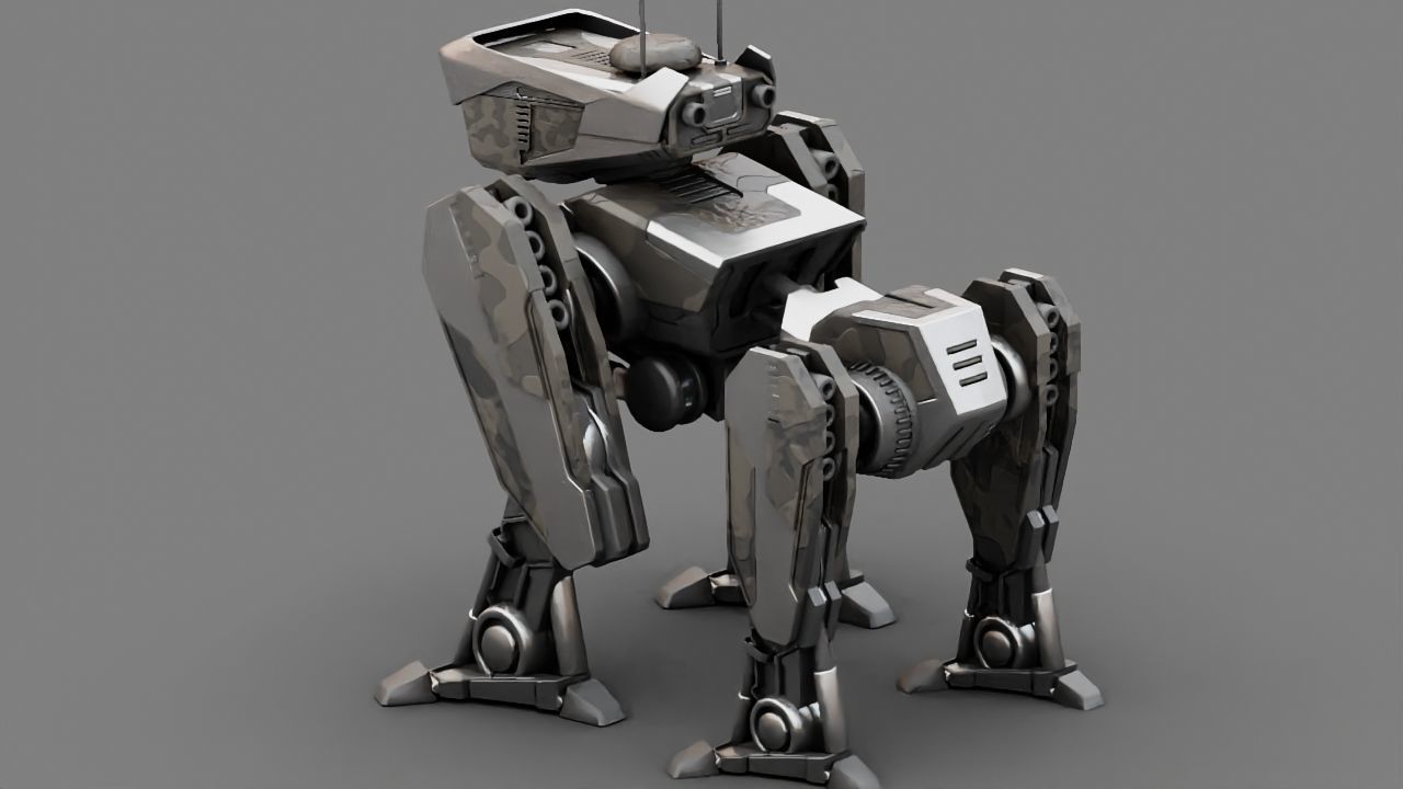 Military Droid rigged character 3D model rigged | CGTrader