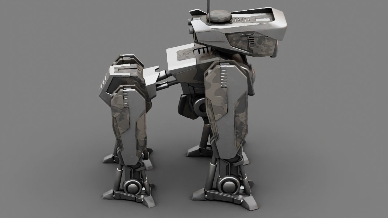 Military Droid rigged character 3D model rigged | CGTrader
