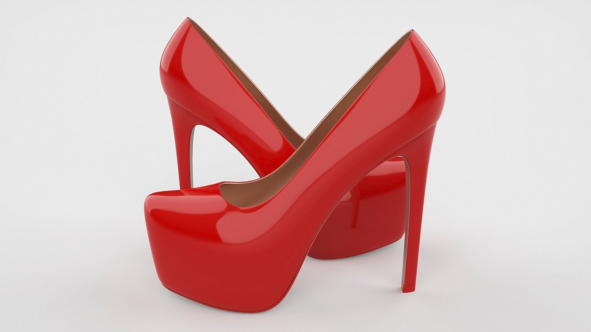 Stiletto Platform High Heels 3D model | CGTrader