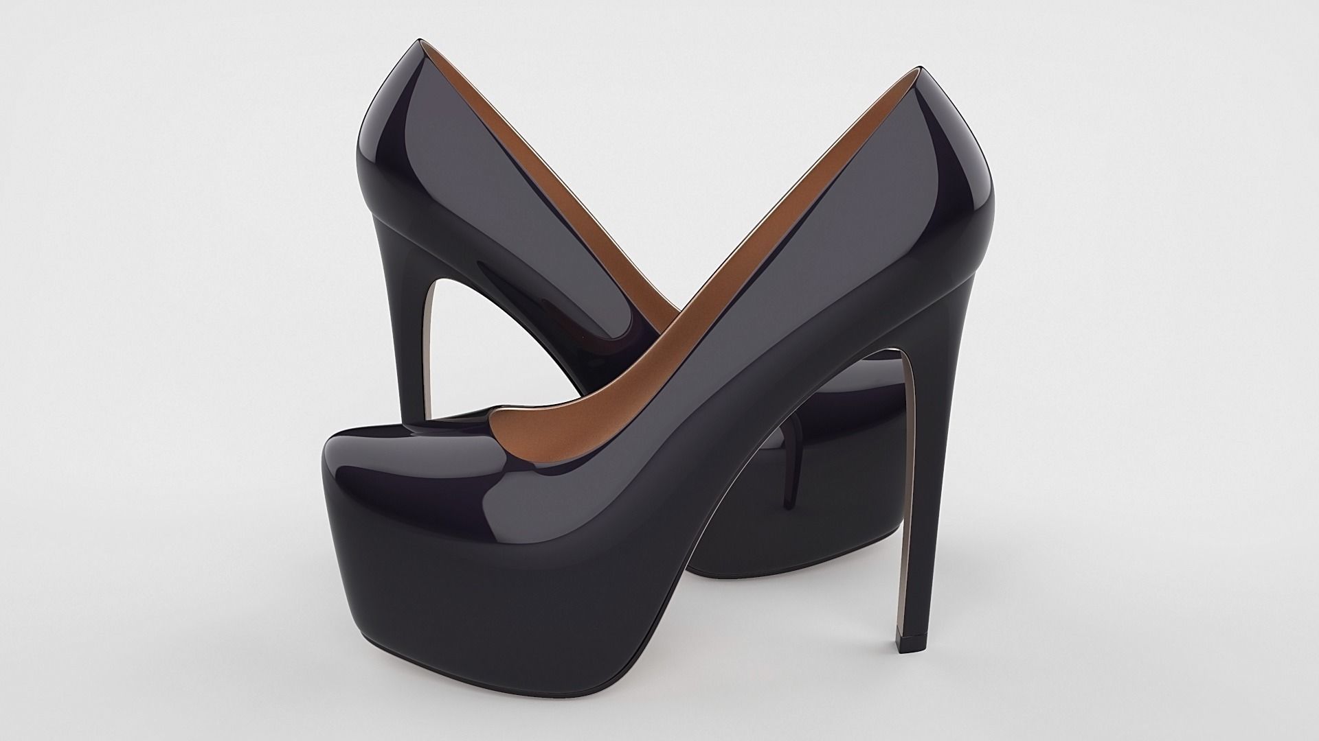 Stiletto Platform High Heels 3D model | CGTrader