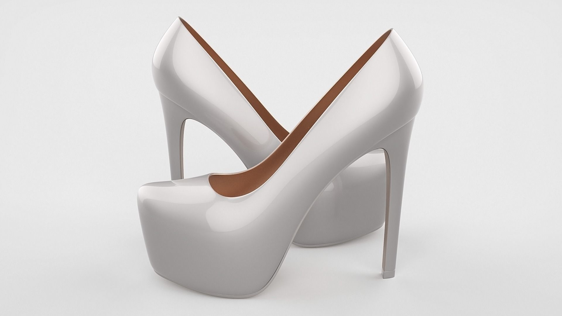 Stiletto Platform High Heels 3D model | CGTrader