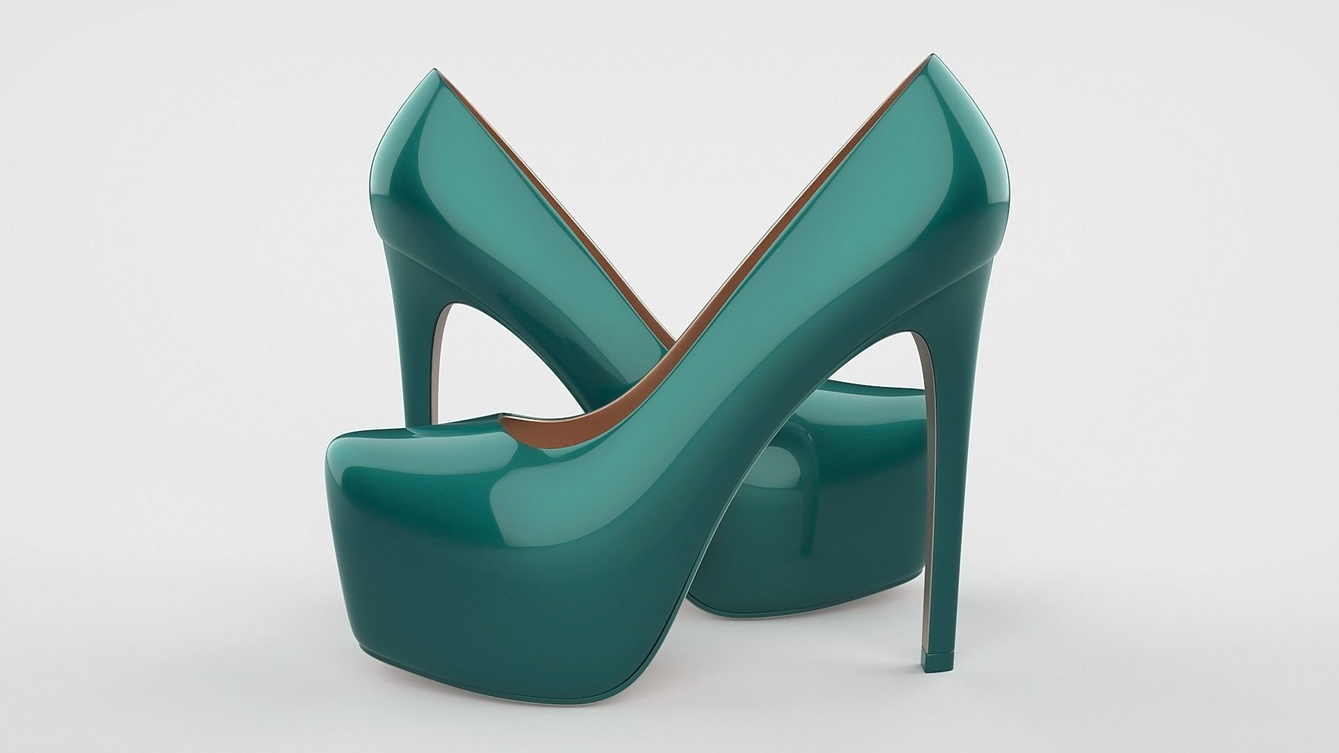 Stiletto Platform High Heels 3D model | CGTrader