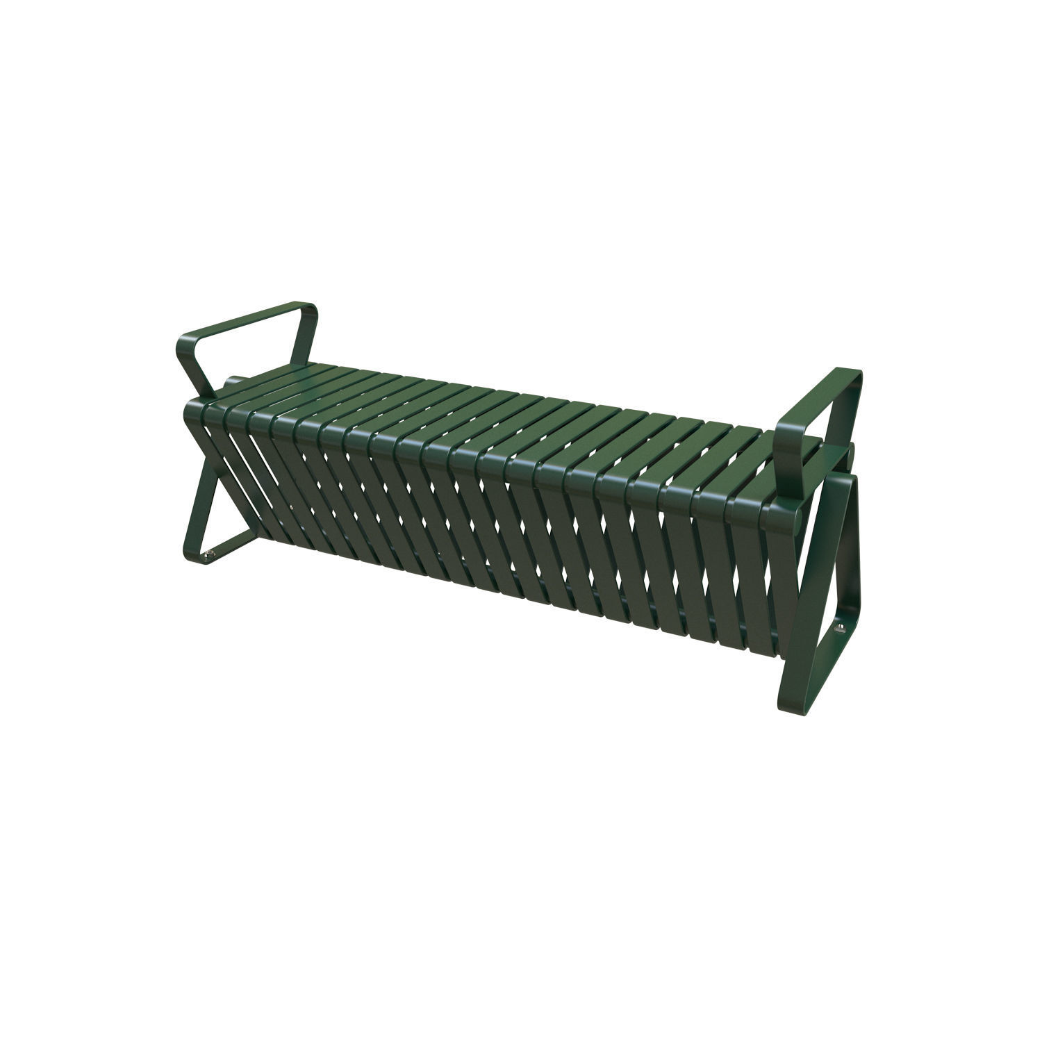 Outdoor Steel Bench Rib Design 3D model | CGTrader