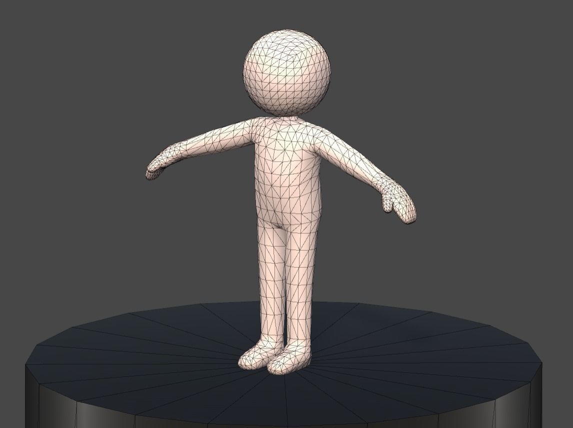 3D model Stick Man Character Low-poly 3D model VR / AR / low-poly ...