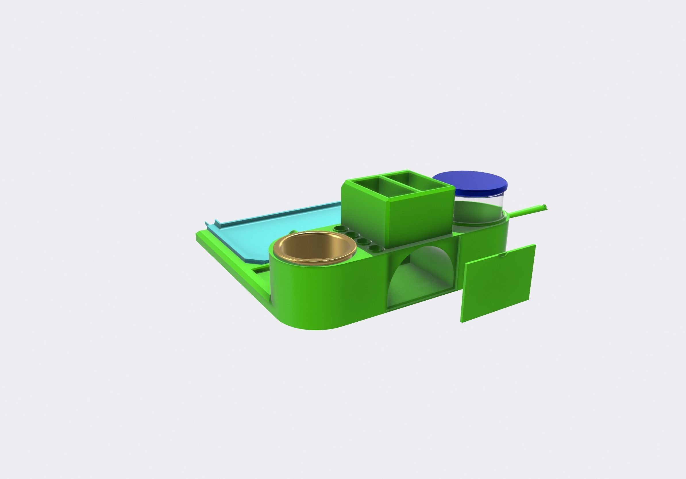 SMOKE BUDDY AND WEED STATION ORGANISER 3D model 3D printable | CGTrader