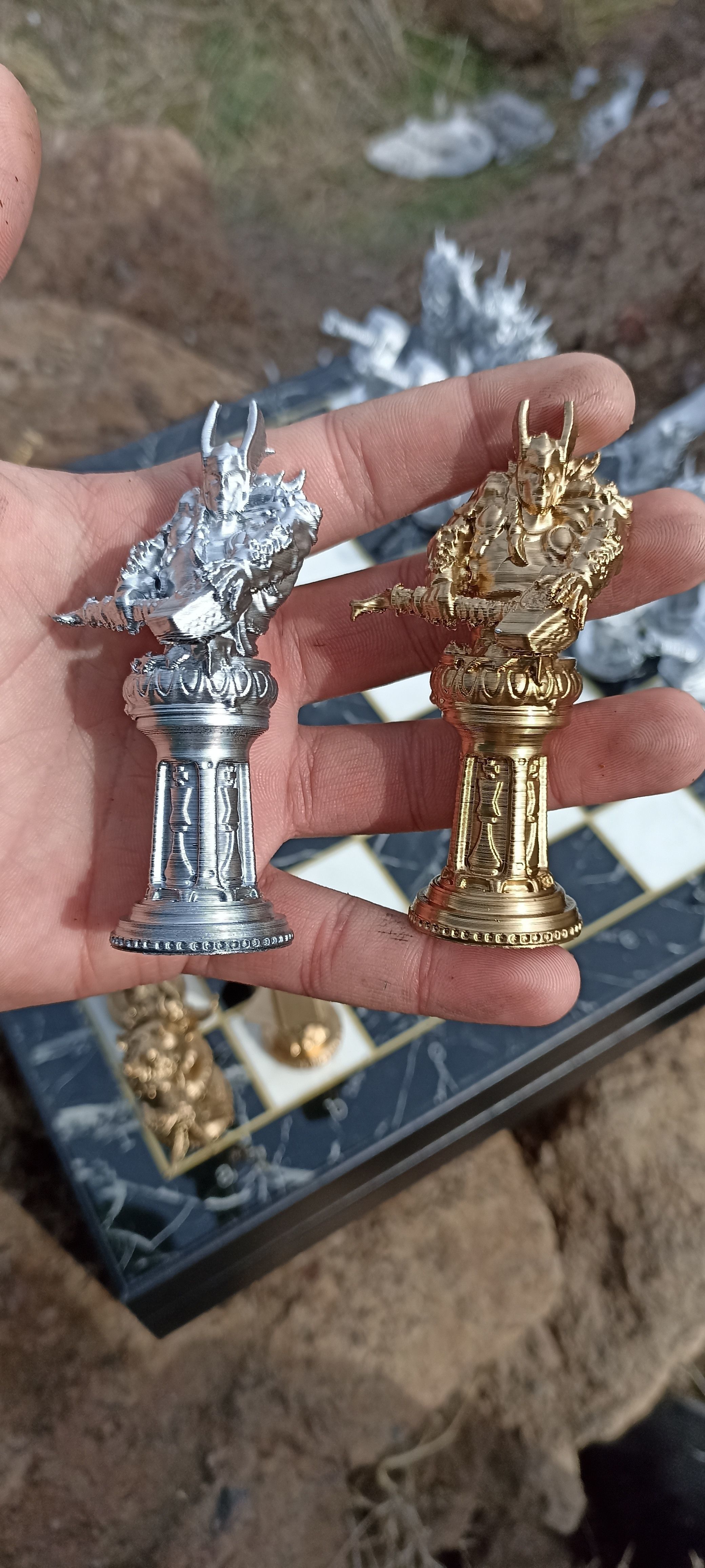 Viking Chess Set- Viking Characters-Odin-Surtur-Thor-Vidar-Tyr 3D model ...