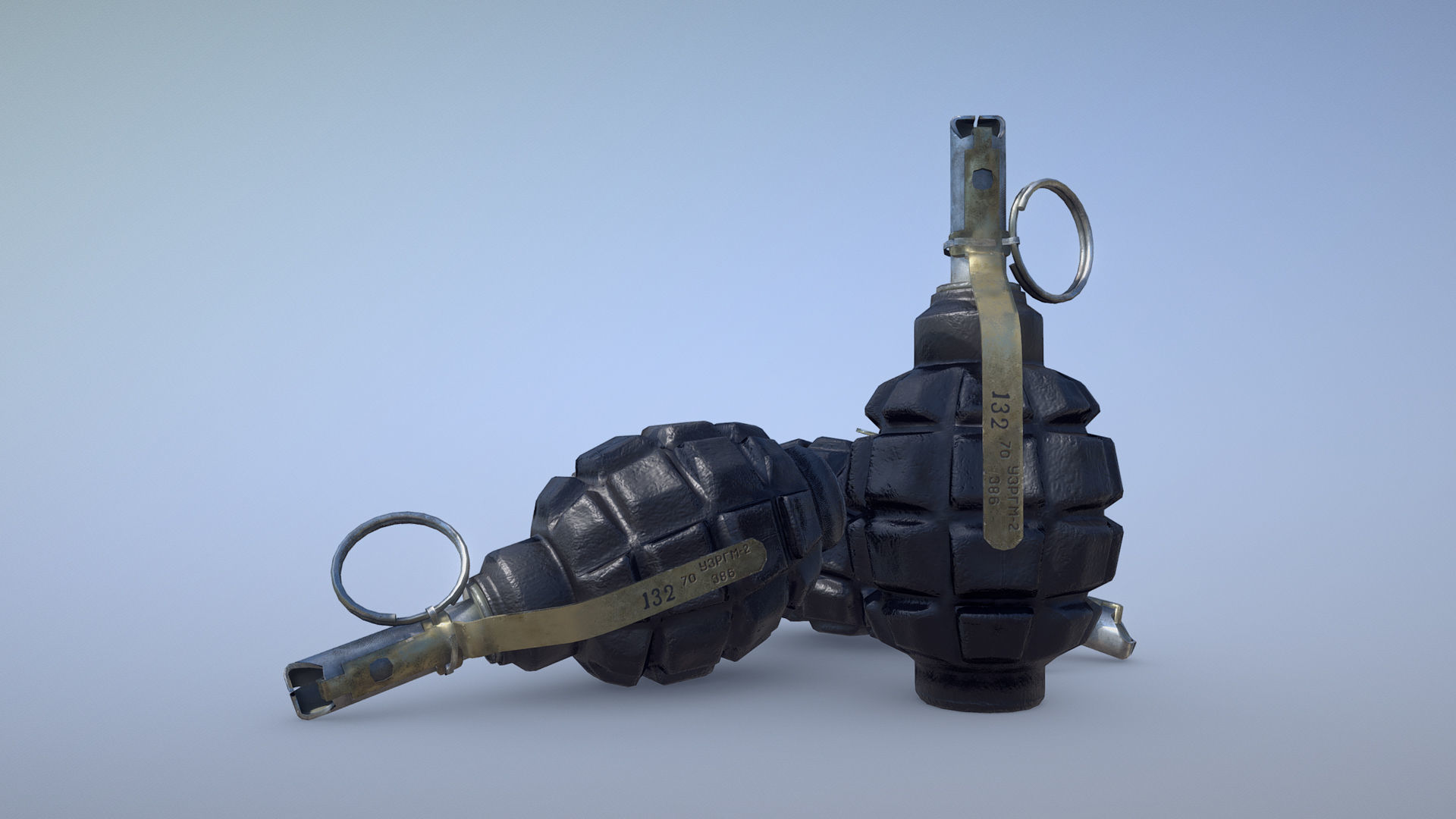 3D model Ammo Grenade F1-UZRGM-2 Black VR / AR / low-poly | CGTrader
