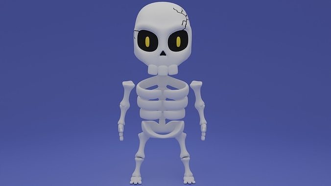 3D model Skeleton Chibi Cute VR / AR / low-poly | CGTrader