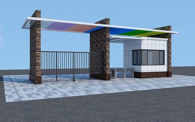 security office 3D model animated | CGTrader