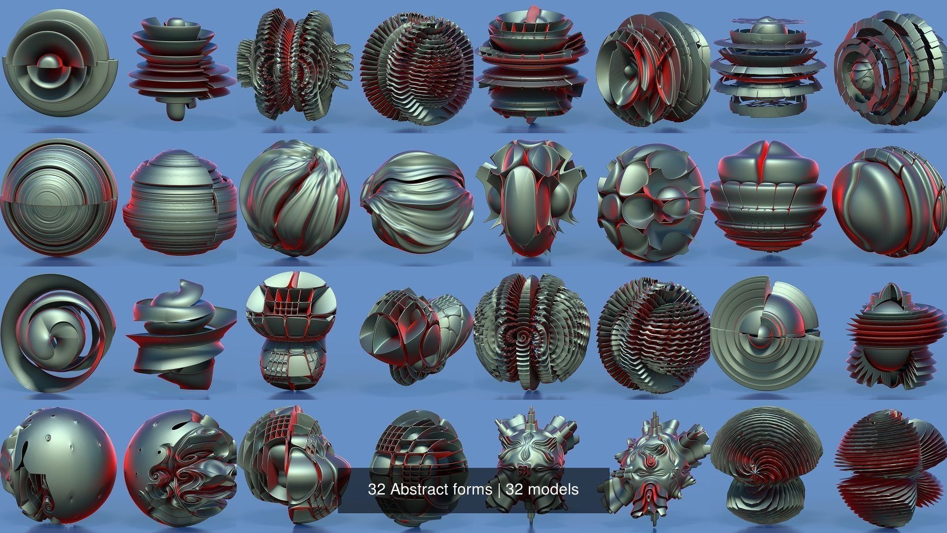 32 Abstract forms 3D Model Collection | CGTrader