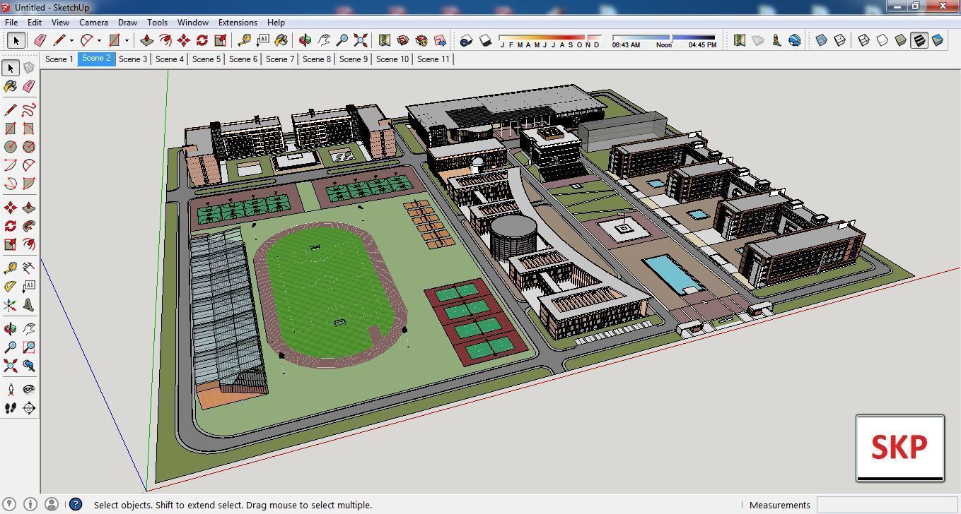 Sketchup School and University B3 3D model | CGTrader