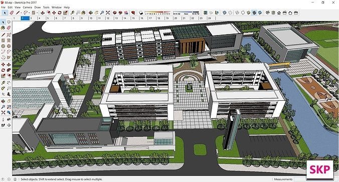 Sketchup School and University B8 3D model | CGTrader