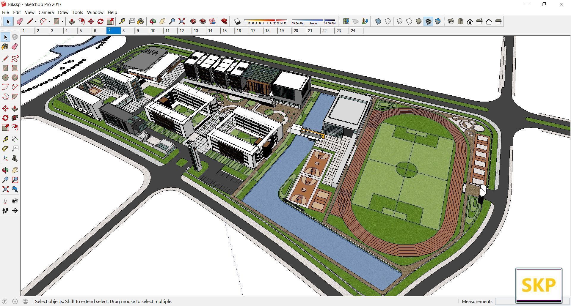 Sketchup School and University B8 3D model | CGTrader