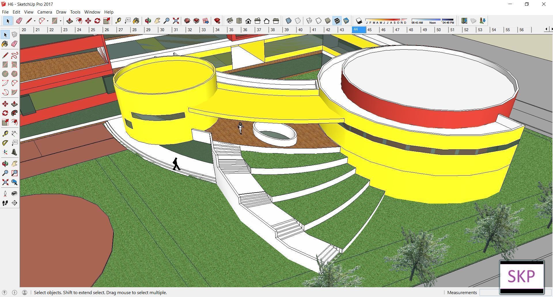 Sketchup School and University H6 3D model | CGTrader