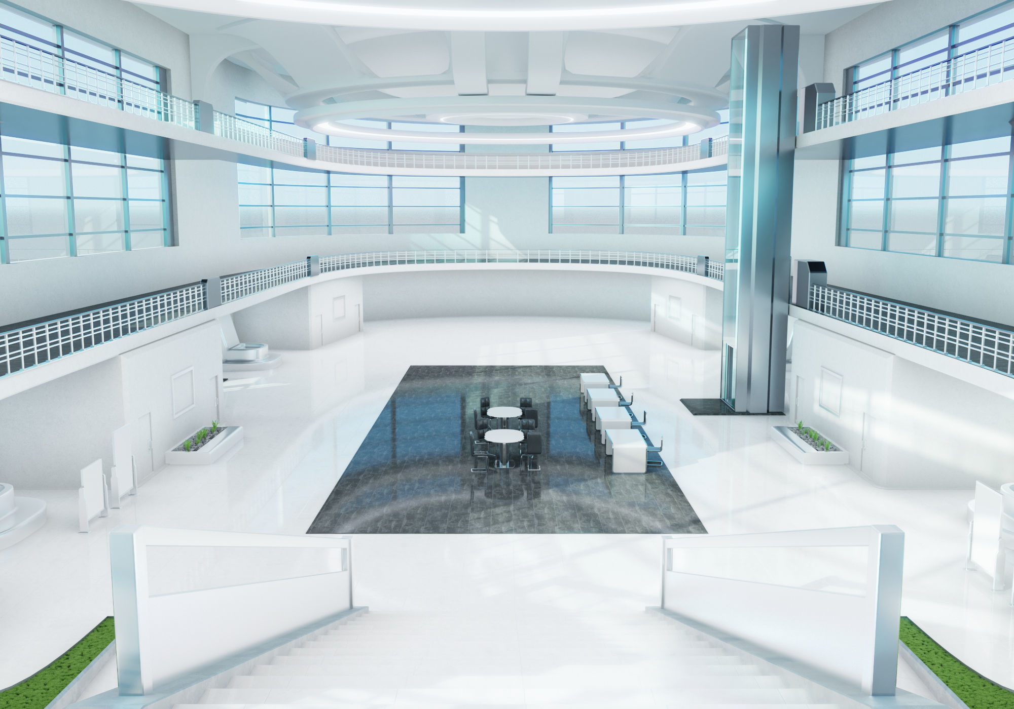 Modern Convention Center Interior 3D model | CGTrader