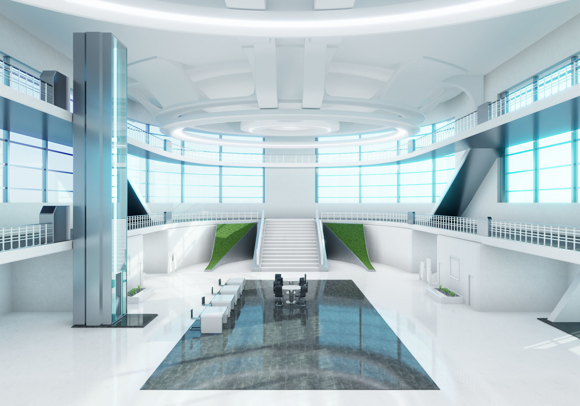 Modern Convention Center Interior 3D model | CGTrader