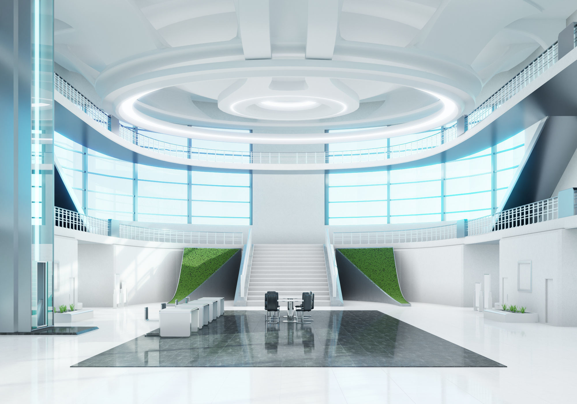 Modern Convention Center Interior 3D model | CGTrader