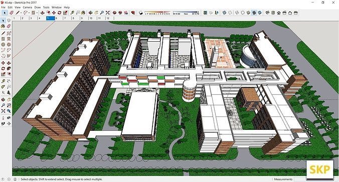 Sketchup School and University K6 3D model | CGTrader
