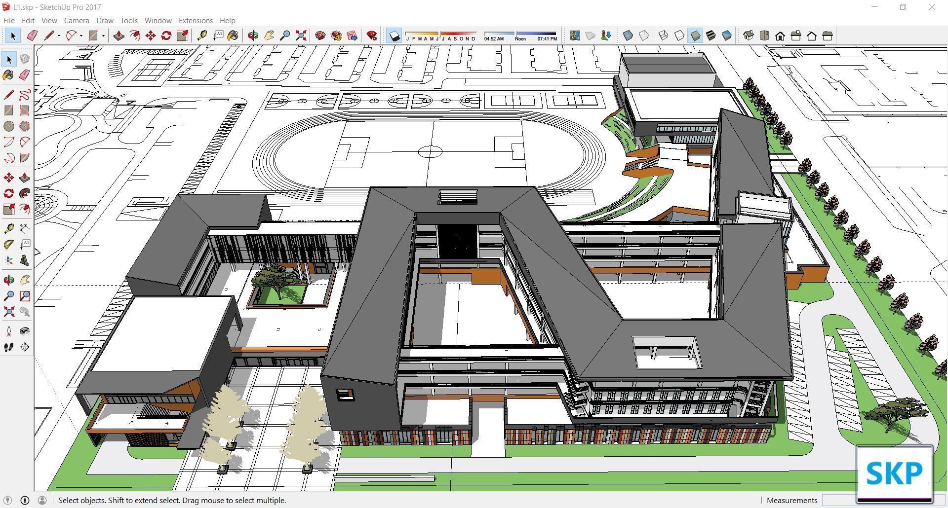 Sketchup School and University L1 3D model | CGTrader