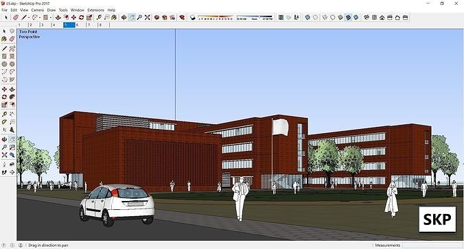 Sketchup School and University L5 3D model | CGTrader