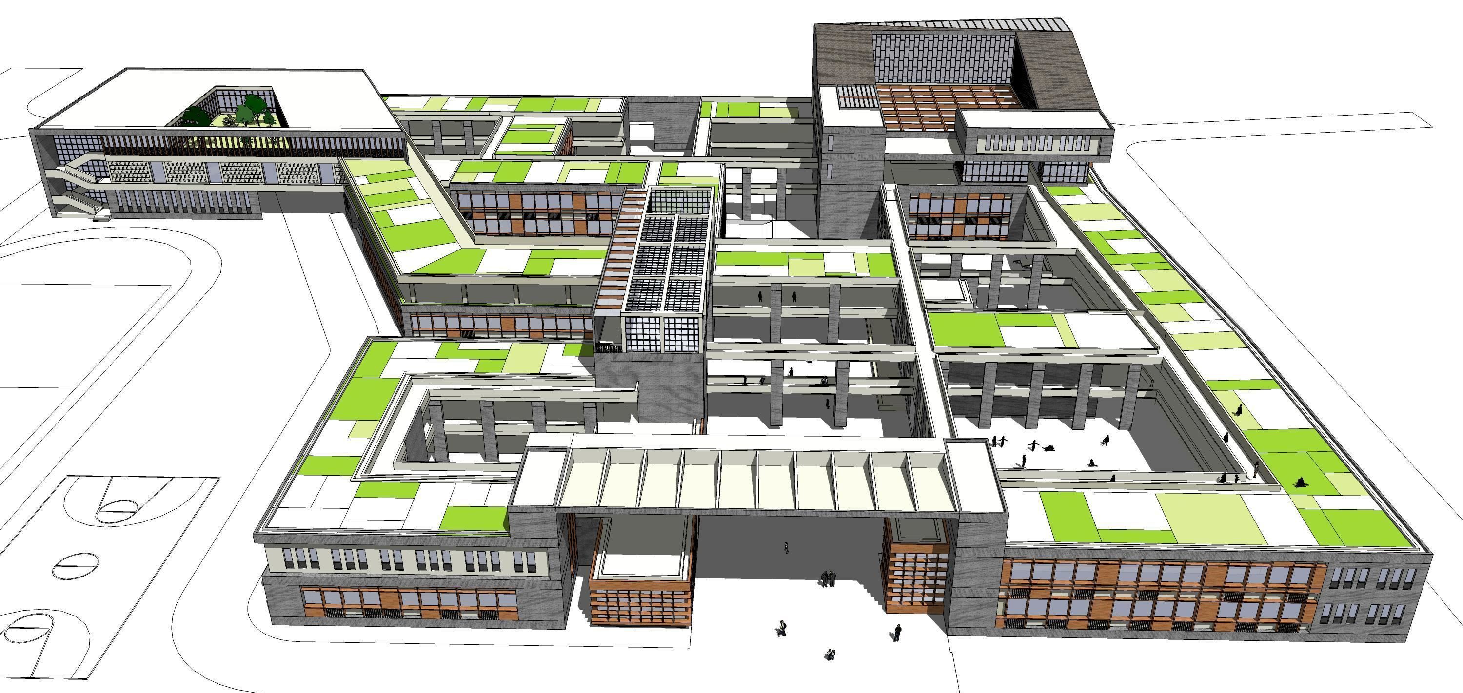 Sketchup School and University N4 3D model | CGTrader